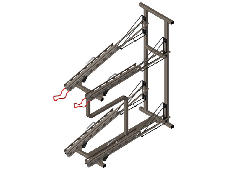 Double Tier Bike Racks | 2-Tier Quad Hi-Density Bike Rack | CycleSafe