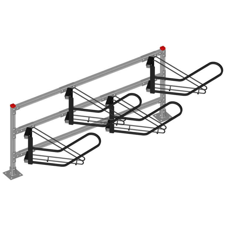 Double Tier Bike Racks | 2-Tier Quad Hi-Density Bike Rack | CycleSafe