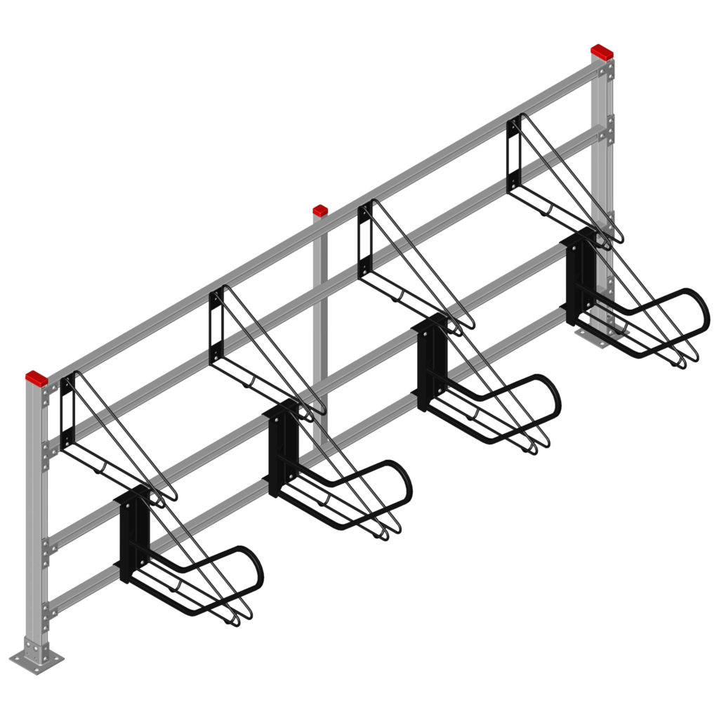 Angled Bike Stall - 4-7 Bike Rack | CycleSafe