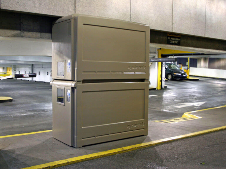 ProPark Double-Tier Door-View Stackable Bike Locker | CycleSafe