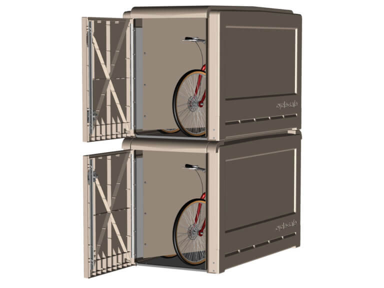 ProPark Double-Tier Standard Stackable Bike Locker | CycleSafe